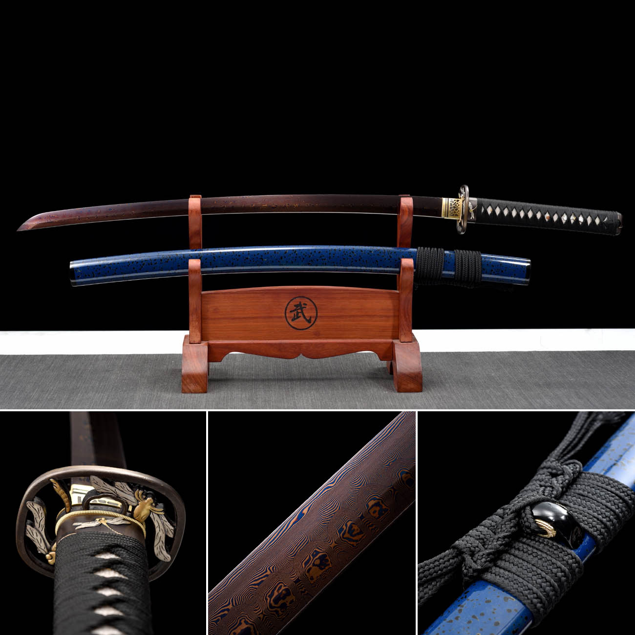 Handmade Waning Moon Katana,Japanese samurai sword,Real katana,Refined ...