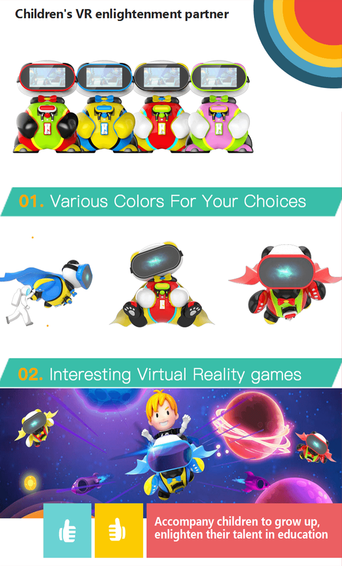 VR Game Simulator for Kids- Bear VR Machine for Children
