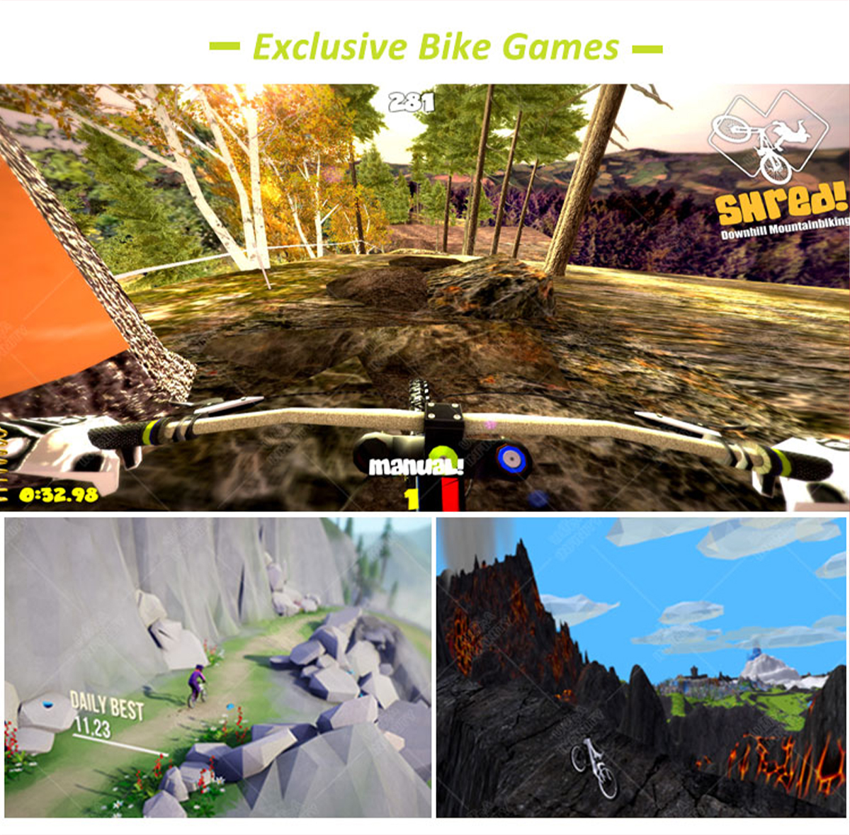 VR Riding Simulator - VR Bike Game with Headset