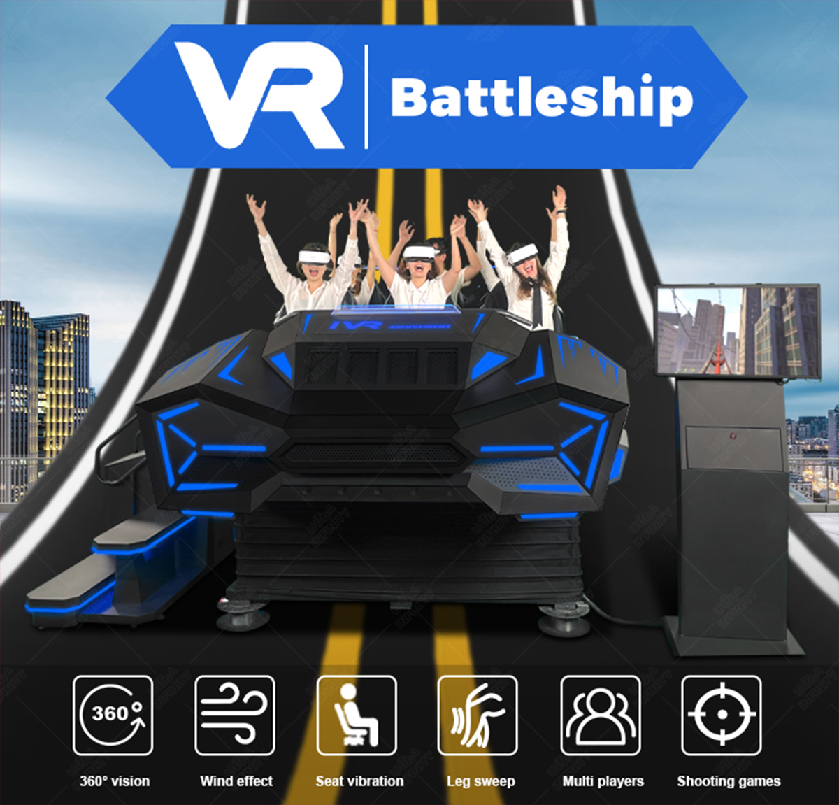VR Battleship Simulator - 9D VR Cinema Chair