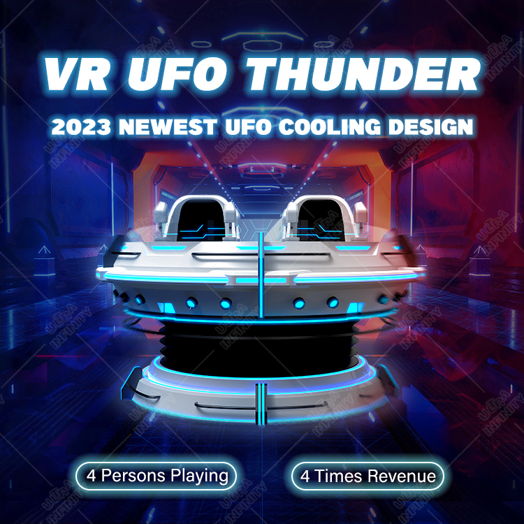 4 Players VR UFO Cinema - 360 Degree rotating arcade machine