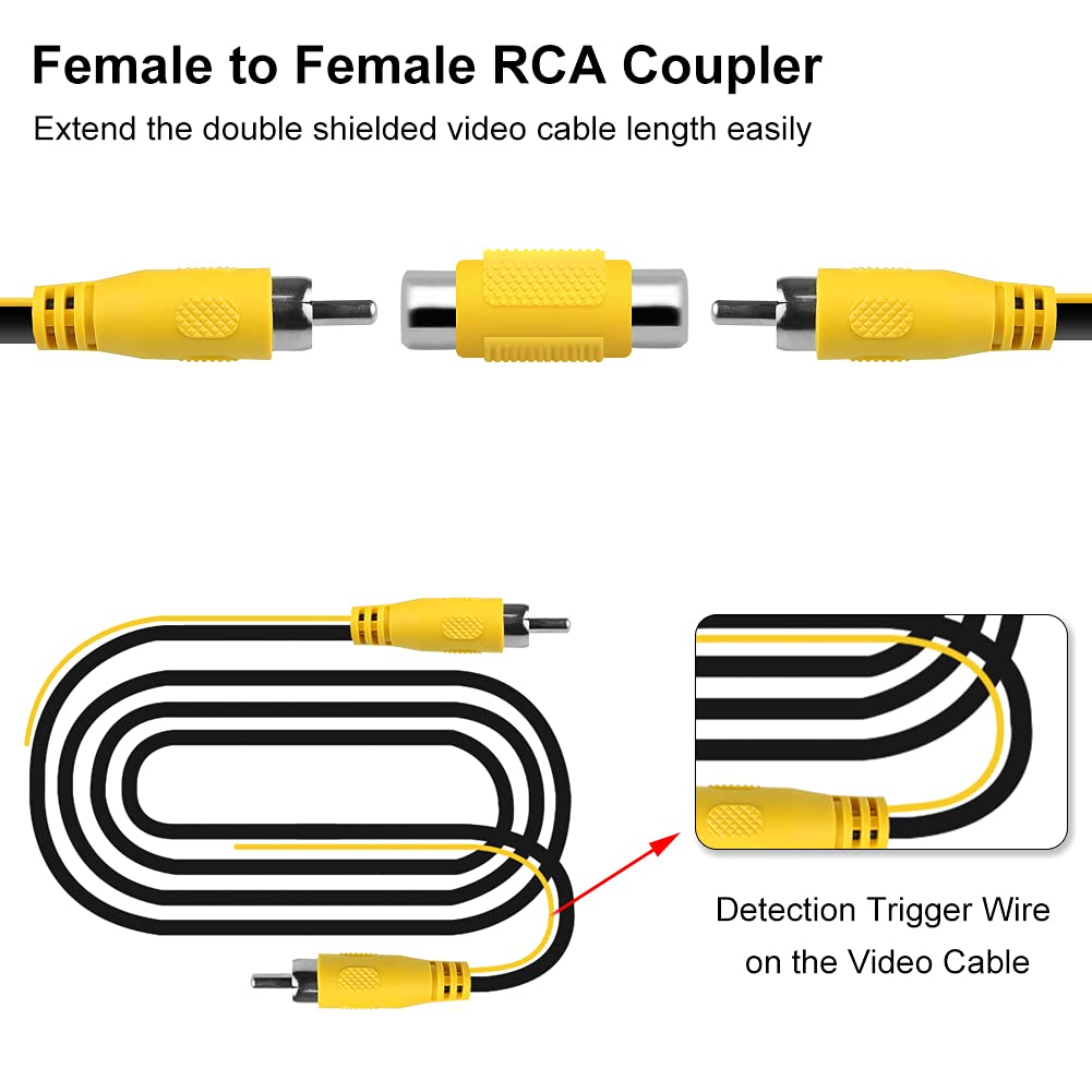 Upgraded Double-Shielded RCA Video Cable for Monitor and Backup Rear ...