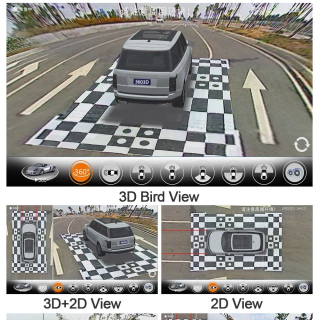 GreenYi 3D 1080P Car Multi-angle Camera Super 360 Panoramic DVR SVM ...
