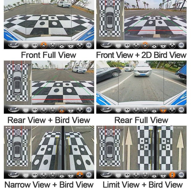 GreenYi 3D 1080P Car Multi-angle Camera Super 360 Panoramic DVR SVM ...