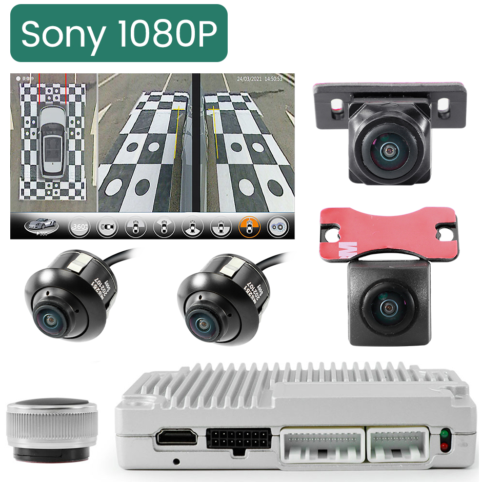 GreenYi 3D 1080P Car Multi-angle Camera Super 360 Panoramic DVR SVM ...