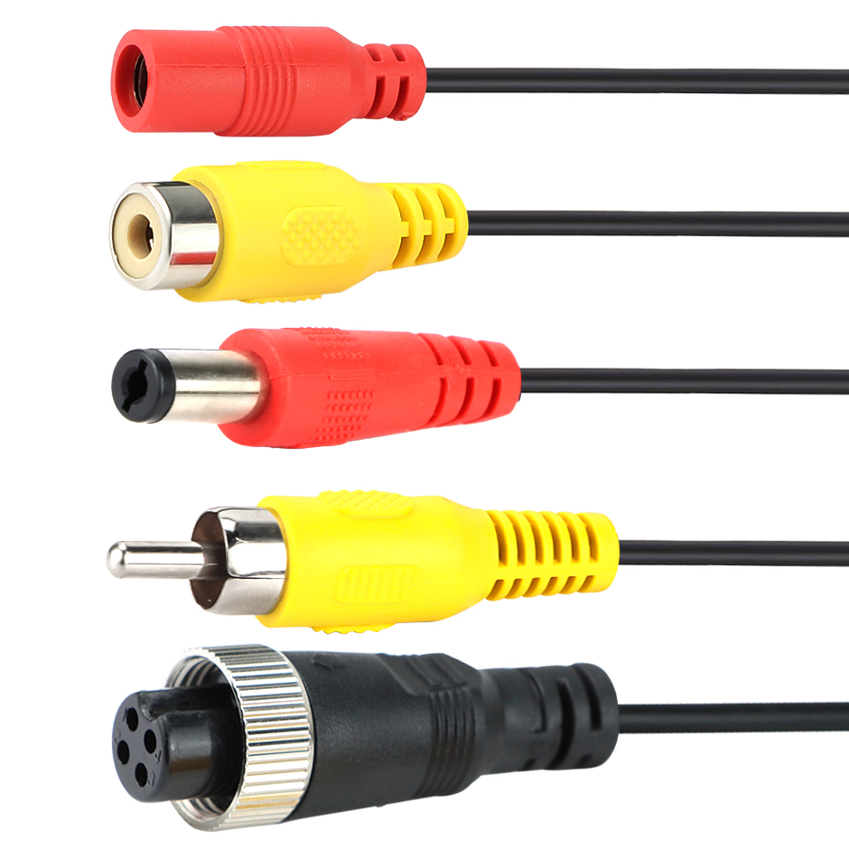 GreenYi 4Pin Aviation Head Male/Female to RCA AV/Female DC Multiple ...