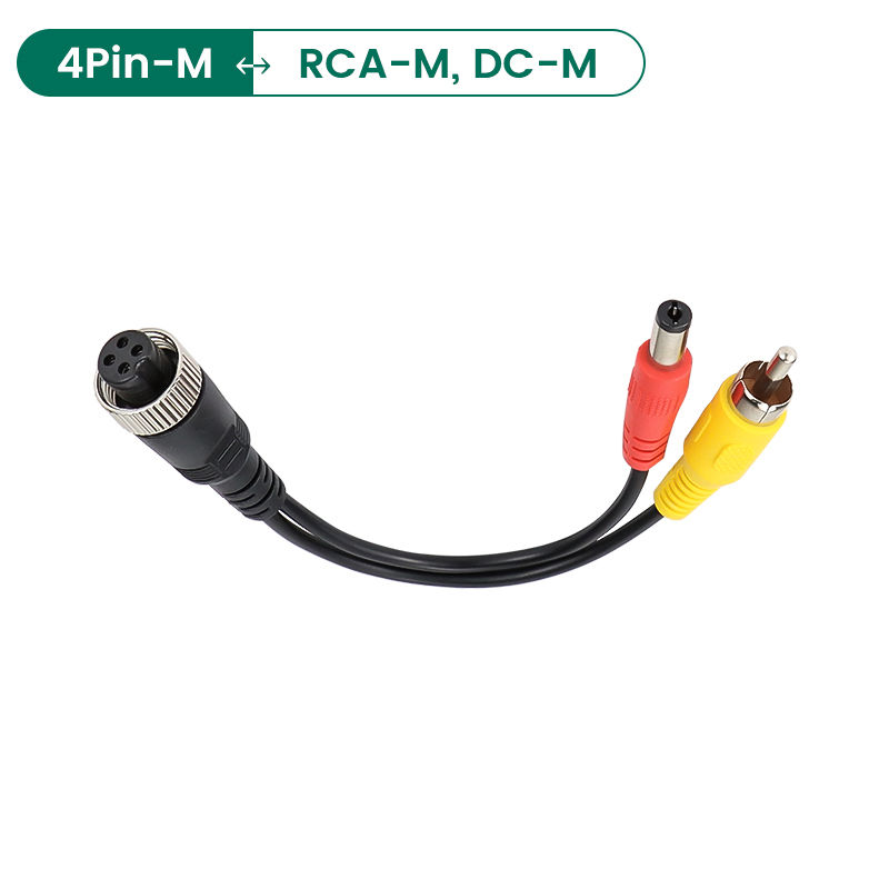 GreenYi 4Pin Aviation Head Male/Female to RCA AV/Female DC Multiple ...
