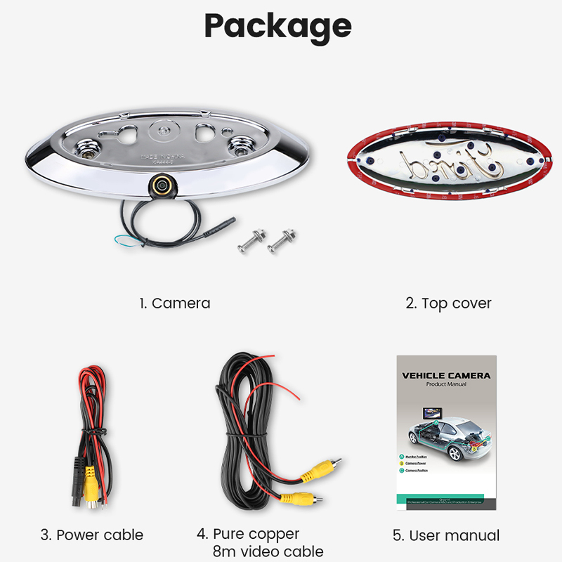 Badge Logo HD 1080P 170° Car Rear Backup Camera for Ford Ranger Edge ...