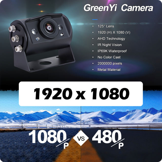 AHD 1920*1080P Infrared IR Night Vision Waterproof Truck Rear View ...