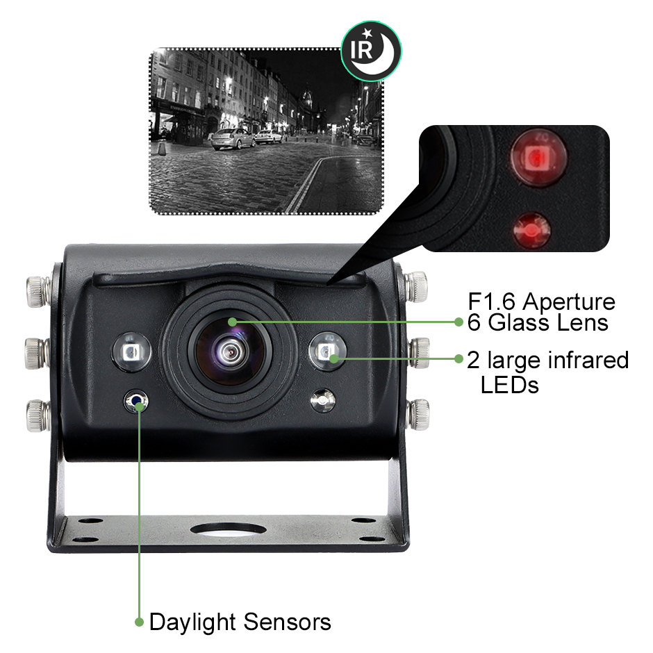 AHD 1920*1080P Infrared IR Night Vision Waterproof Truck Rear View ...