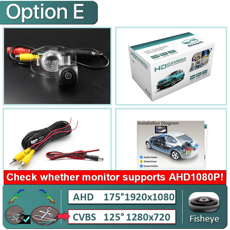 GreenYi 170 Degree AHD 1920x1080P Special Vehicle Rear View Camera for ...
