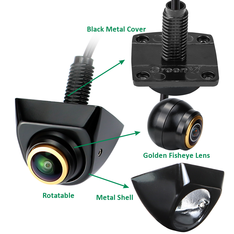 GreenYi 4 Pin Aviation Head Cable HD 1080P Rear Reversing Backup Camera ...