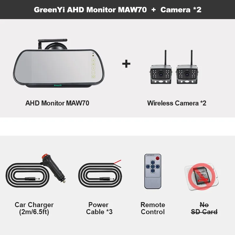 rear view camera mirror wireless