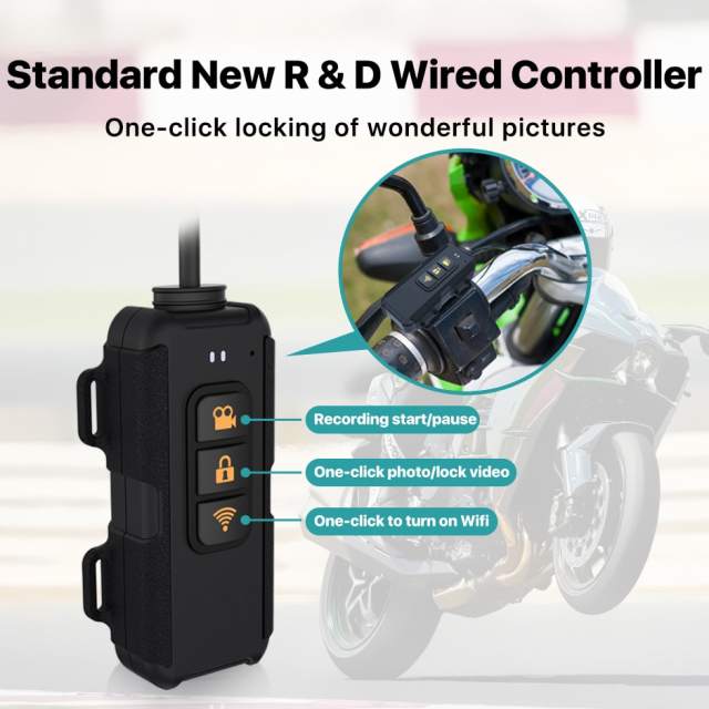 Full HD 1080P WiFi Motorcycle DVR Dash Cam Front Rear View Waterproof ...