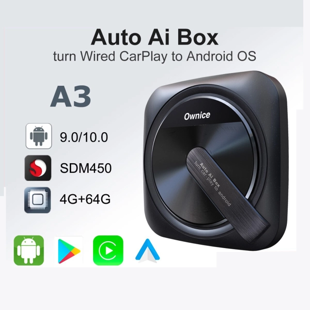 Wireless Apple CarPlay Adapter Dongle Plug & Play with Android Auto WiFi Auto Connect No Delay ...