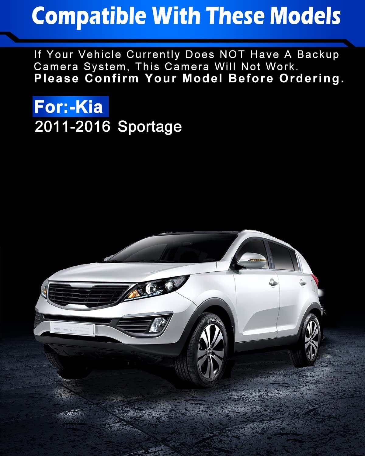 Rear View Backup Camera for Kia Sportage 2011-2016 GreenYi Replace OE ...