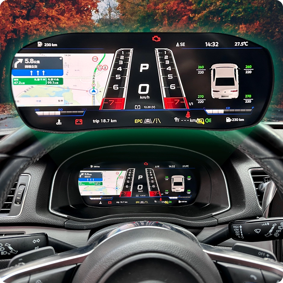 Car LCD Dashboard Panel | Virtual Instrument Cluster Cockpit ...