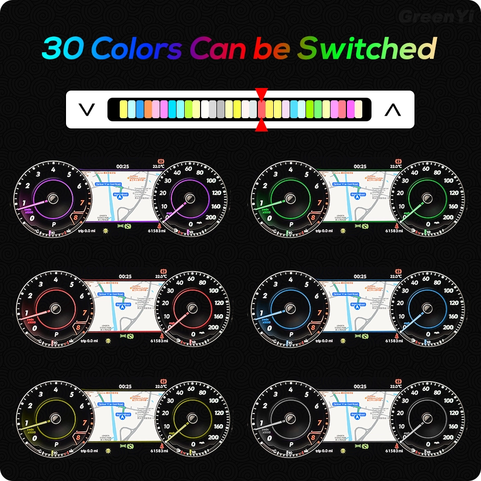 Car LCD Dashboard Panel | Virtual Instrument Cluster Cockpit ...