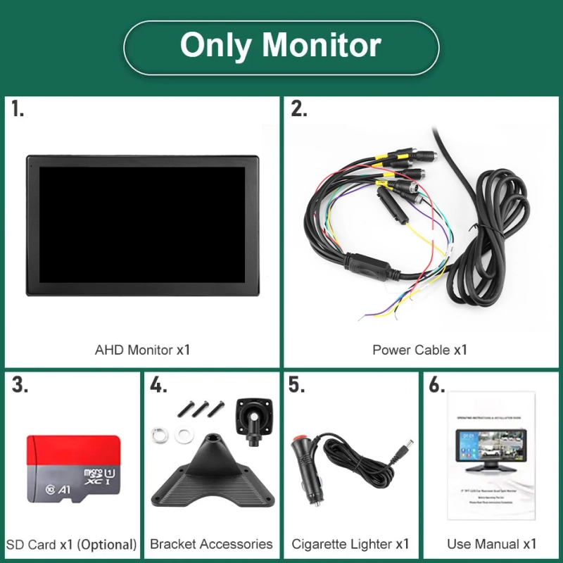 AHD 10.1Inch 6CH Touch Screen Smart Blind Zone Radar BSD Alarm DVR ...