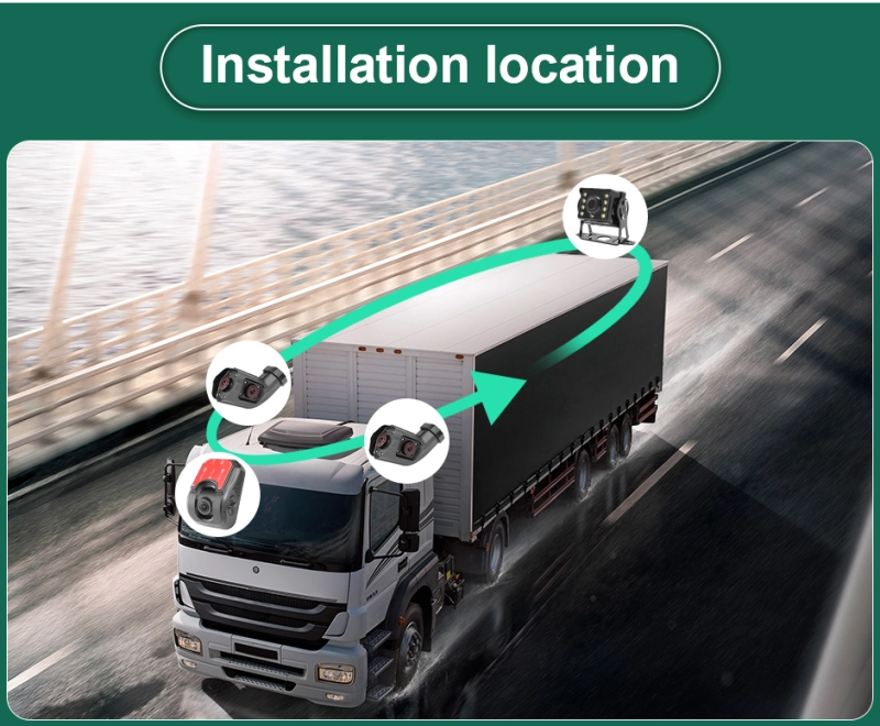 AHD 10.1Inch 6CH Touch Screen Smart Blind Zone Radar BSD Alarm DVR ...