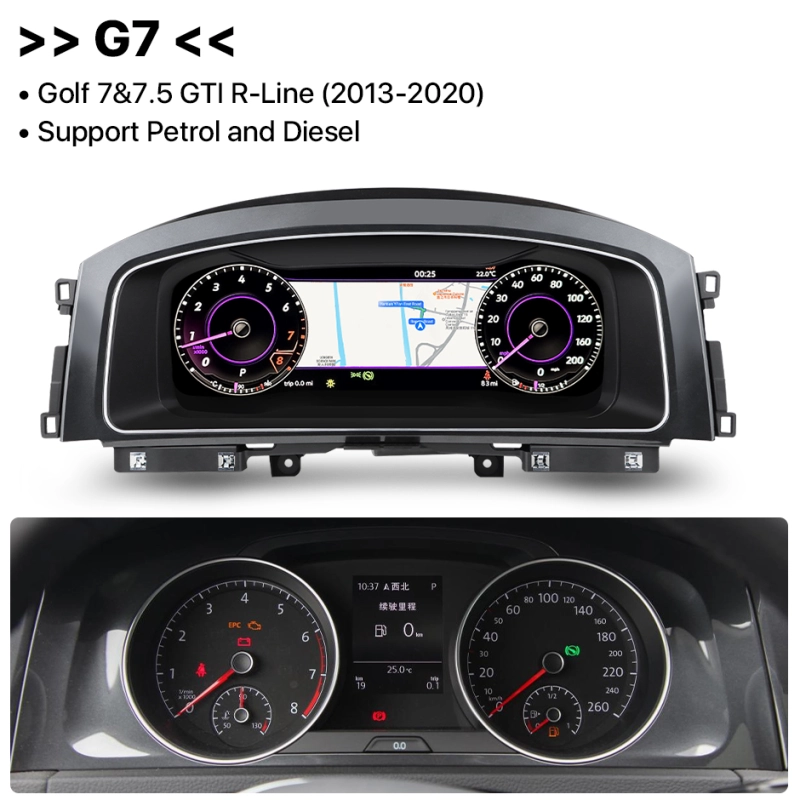 GreenYi 12.5 Inch LCD Dashboard Panel Virtual Instrument Cluster ...