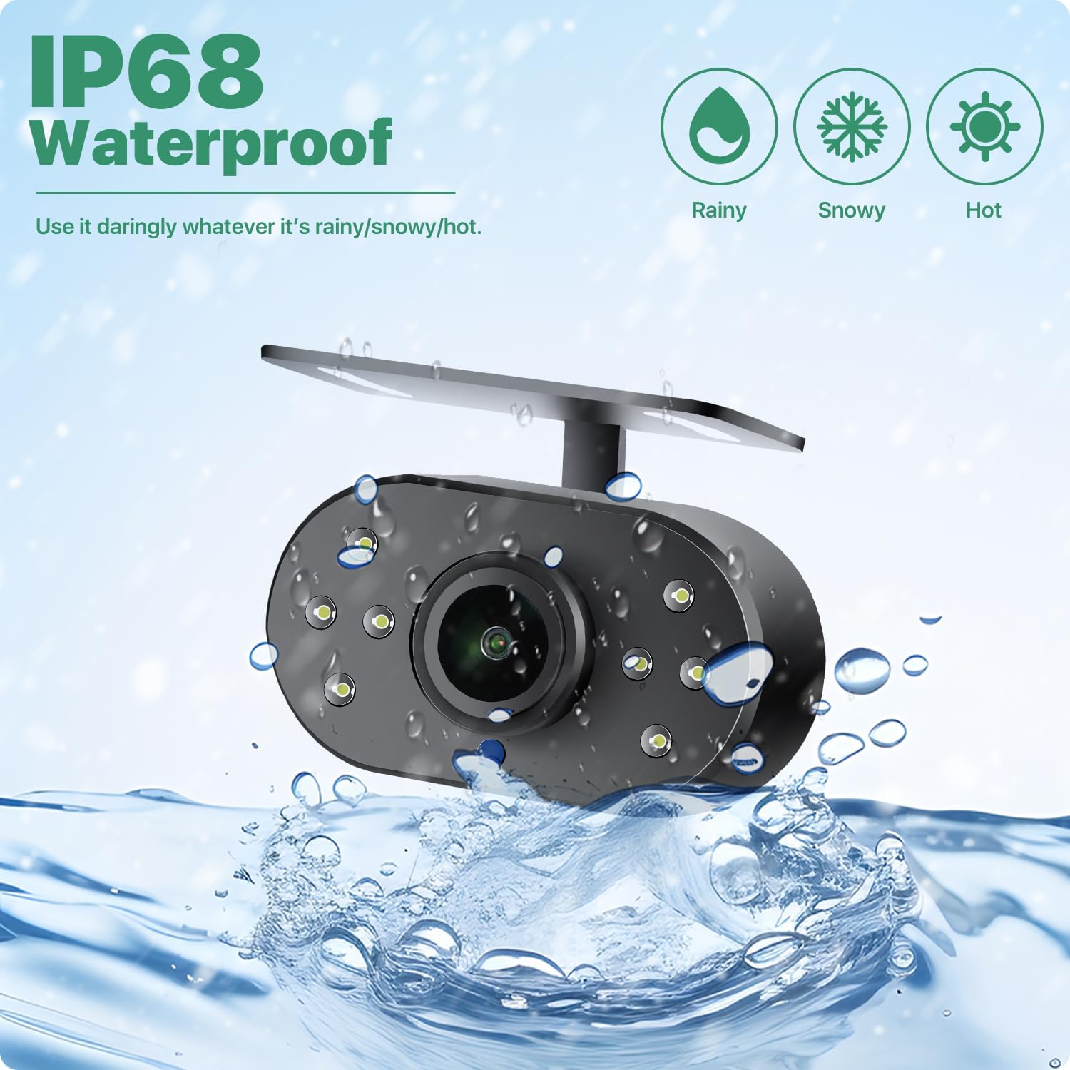 WiFi Car License Plate Backup Camera - Wireless 720P HD Rear/Front View ...