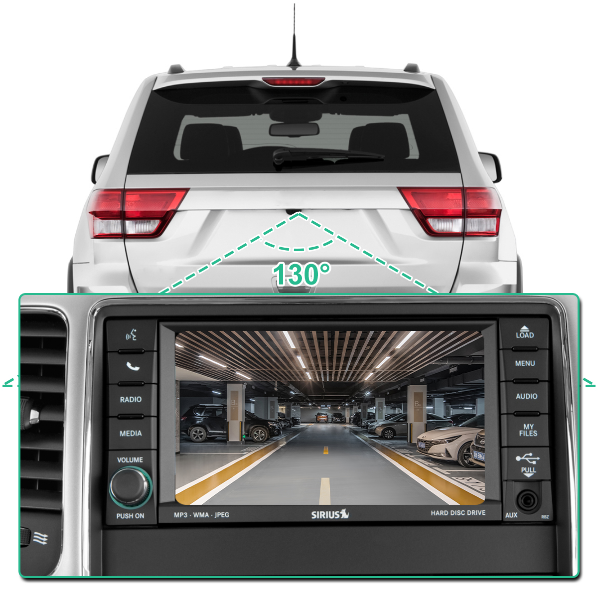 56054059AC Rear View Backup Camera Compatible with Dodge Durango Jeep ...