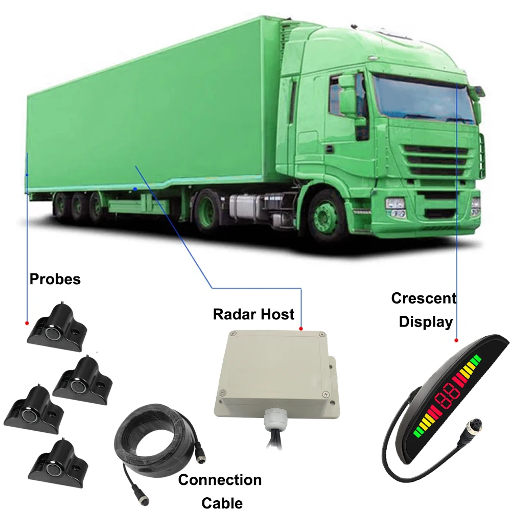 Reversing Radar Audible Alert Indication System LED Truck Reversing ...