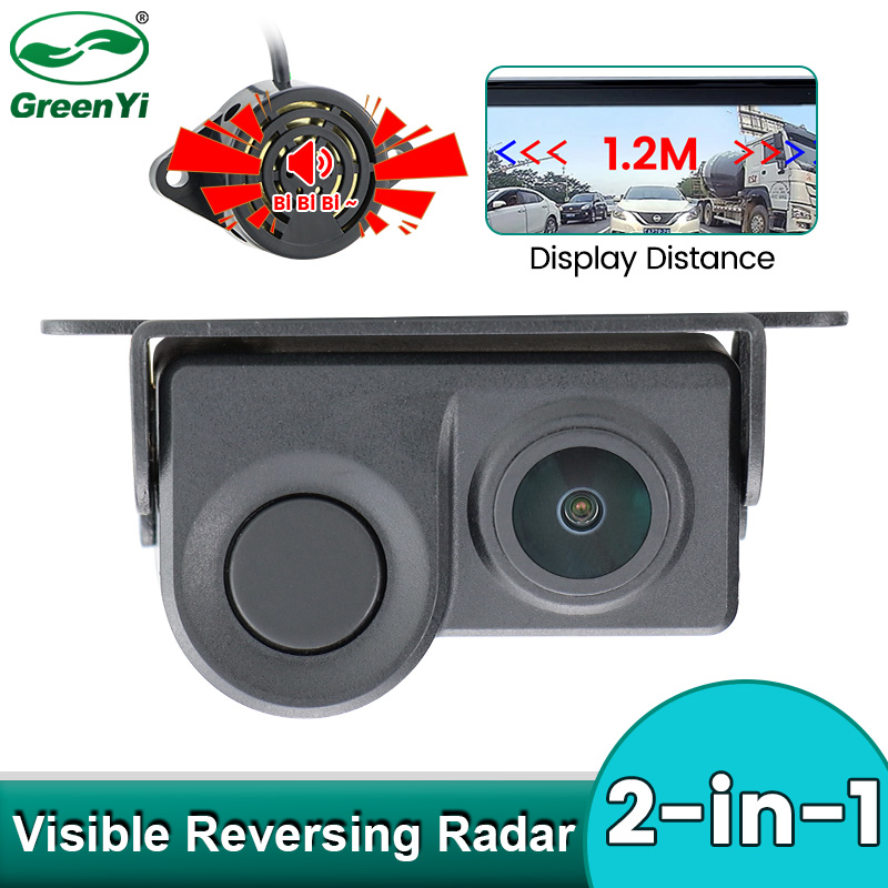 GreenYi Ultrasonic Sensor Car Backup Rear View Camera 2-in-1 Sound ...