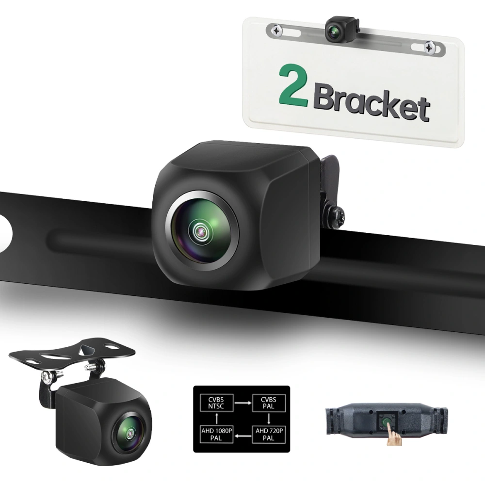 2in1 AHD 1080P License Plate Backup Camera for Car, Truck, SUV, Minivan ...