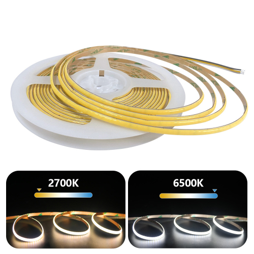 Dual CCT COB LED Strip Light 608 LED, 3000K+6000K 2 in 1 Dual CCT LED COB Strip Light, LED Strip ...