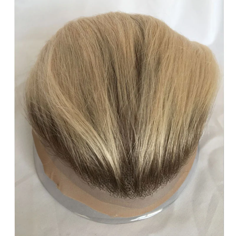 Men's Toupee Human Hair 8x10 Hairpiece For Mens Hair Replacement System ...