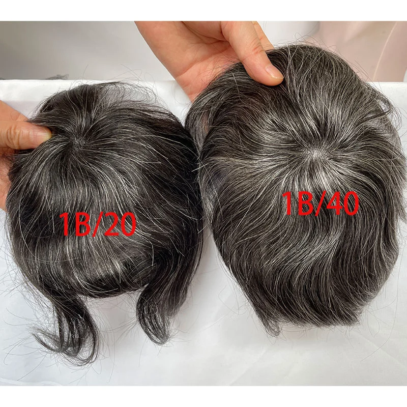 Thin Skin PU Bald Spot Hair Patches Toupee For Men 8CM X 8CM V-Looped ...