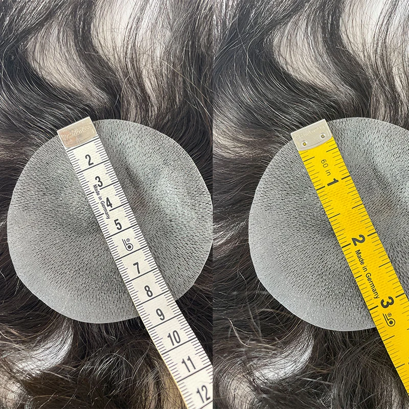 Thin Skin PU Bald Spot Hair Patches Toupee For Men 8CM X 8CM V-Looped ...
