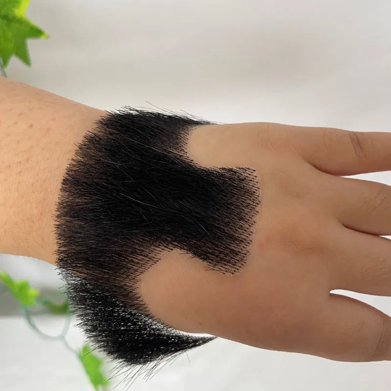 Face Fake Beard 100% Human Hair Face Beard Mustache For Men Fake Beard ...