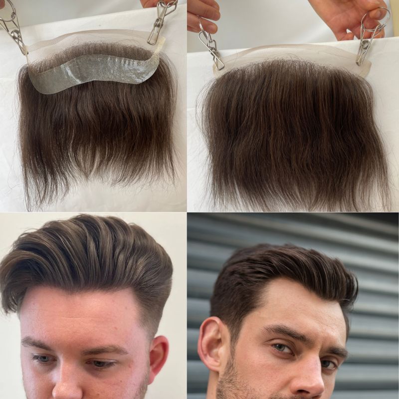 Transparent HD Invisible Lace Front Hairline French Lace Front Mens ...