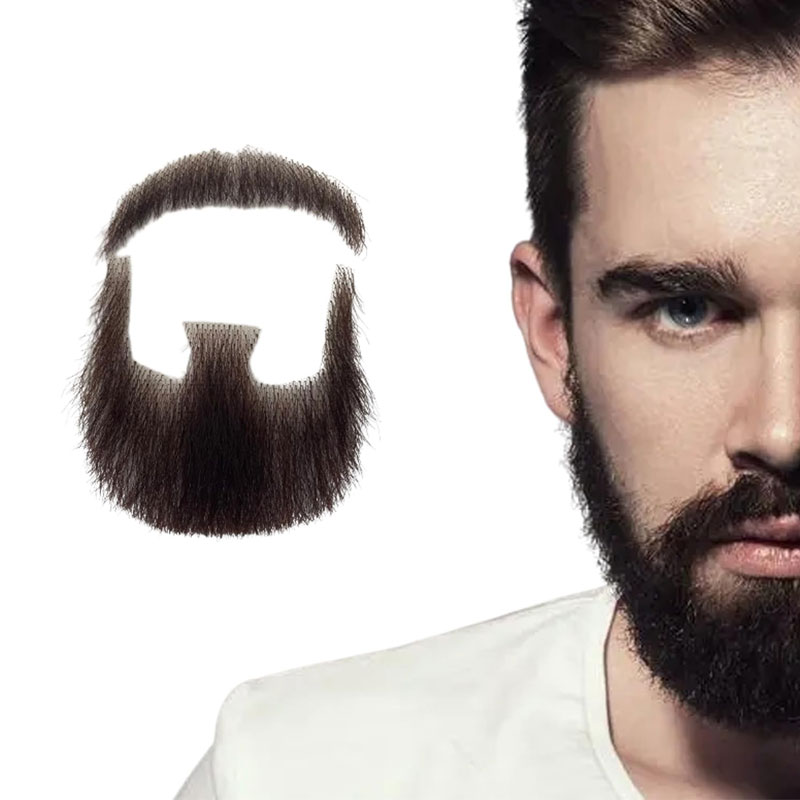 Volora Fake Beard Realistic 100% Human Hair Full Hand Tied Facial Hair ...