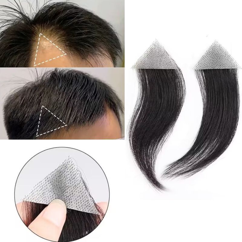 Voloria Natural Human Forehead Hair Patch Hairpiece Sideburns Toupee ...