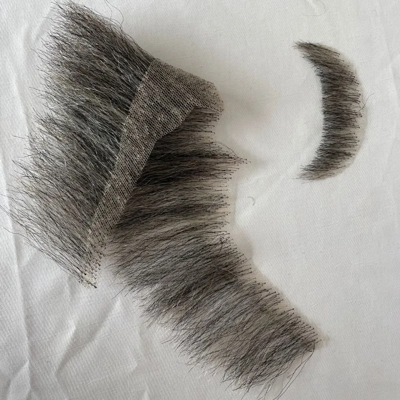 Face Fake Beard 100% Human Hair Face Beard Mustache For Men Fake Beard ...