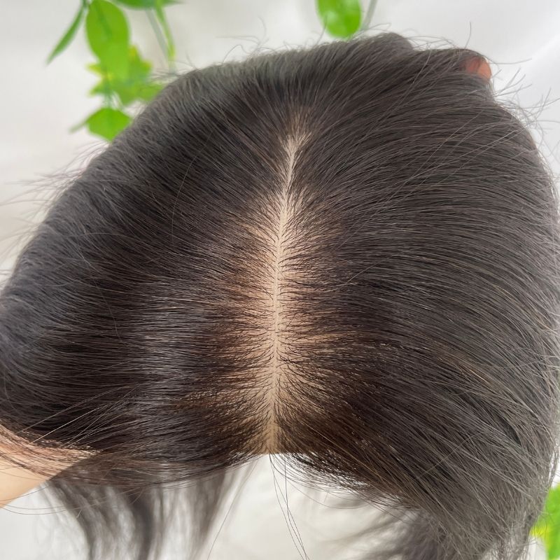 13x15 cm Silk Base Thin Skin Topper For Women 100% Virgin Human Hair ...