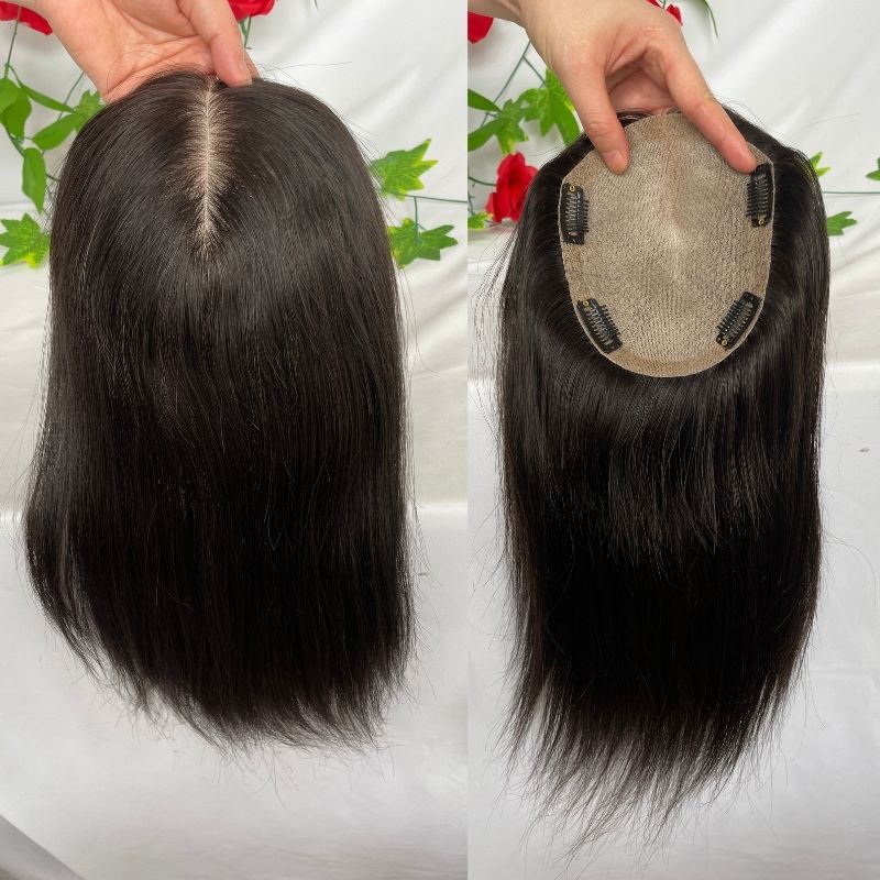 13x15 cm Silk Base Thin Skin Topper For Women 100% Virgin Human Hair ...