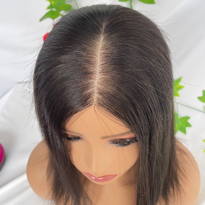 13x15 cm Silk Base Thin Skin Topper For Women 100% Virgin Human Hair ...
