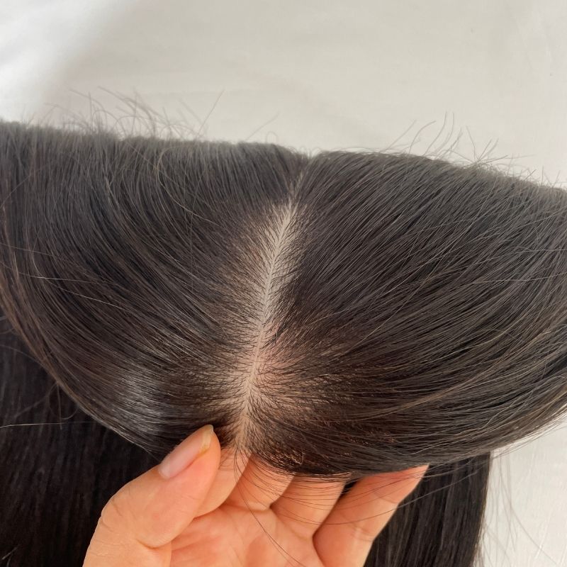 13x15 cm Silk Base Thin Skin Topper For Women 100% Virgin Human Hair ...