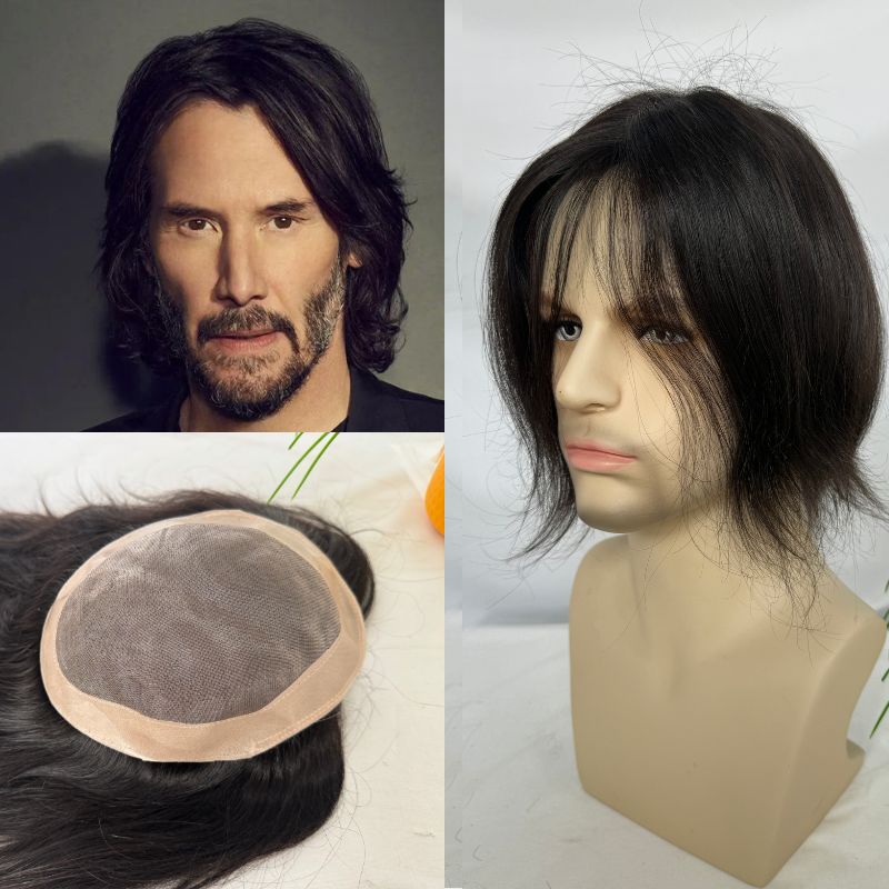 Voloria Hair Men Toupee Mono Base with PU Men's Toupee 100% Indian ...