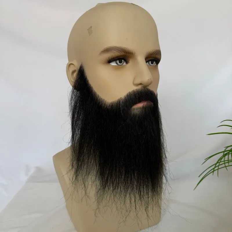 Face Fake Beard 100% Human Hair Face Beard Mustache For Men Fake Beard ...
