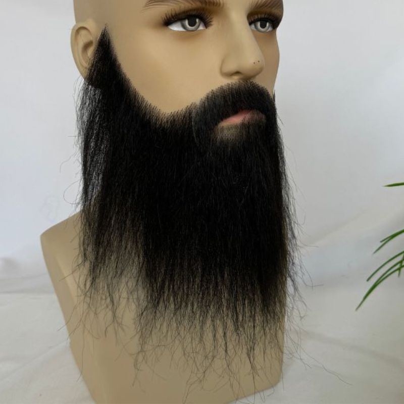 Face Fake Beard 100% Human Hair Face Beard Mustache For Men Fake Beard ...