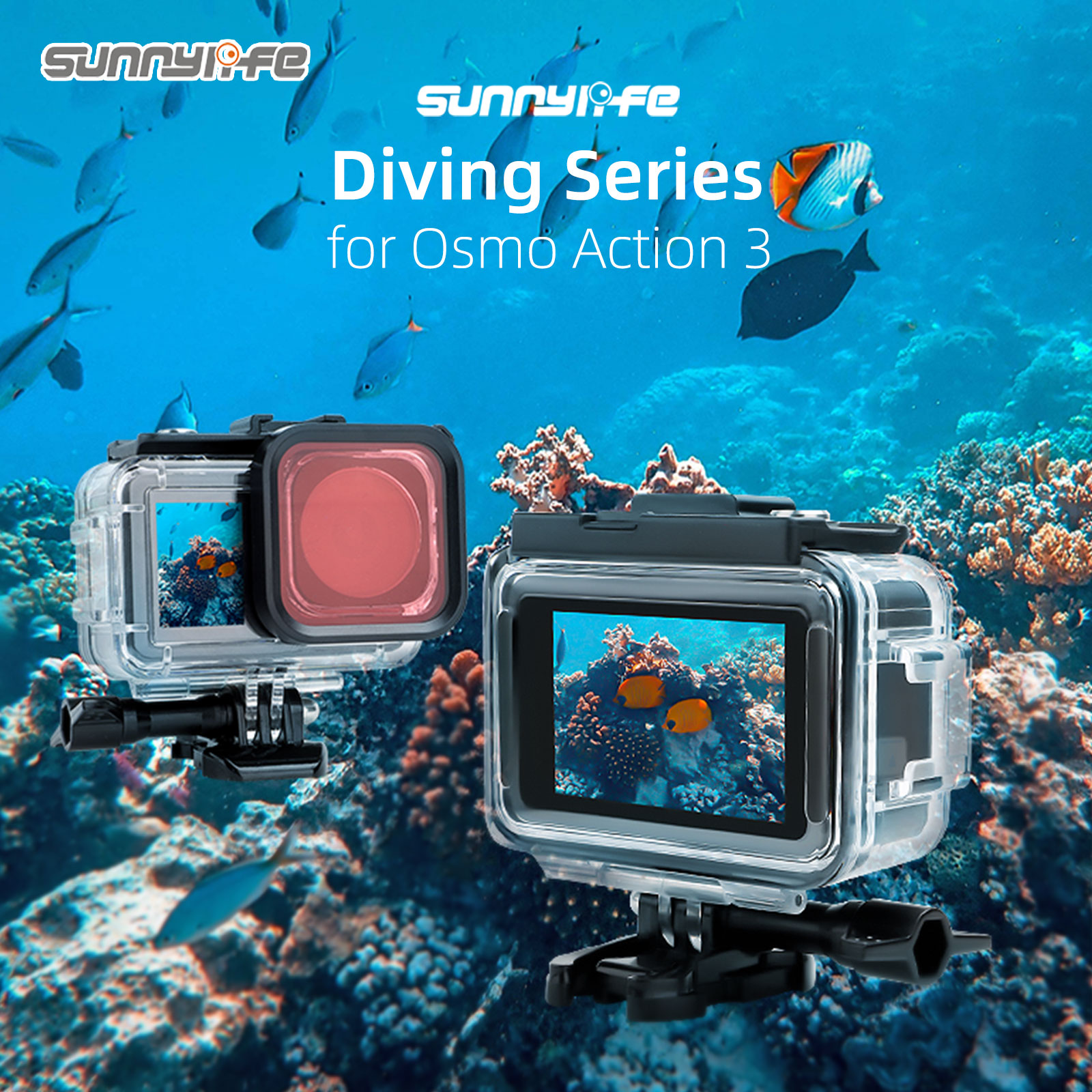 40m Waterproof Case 3 Colors Diving Filters Underwater Protective Dive ...