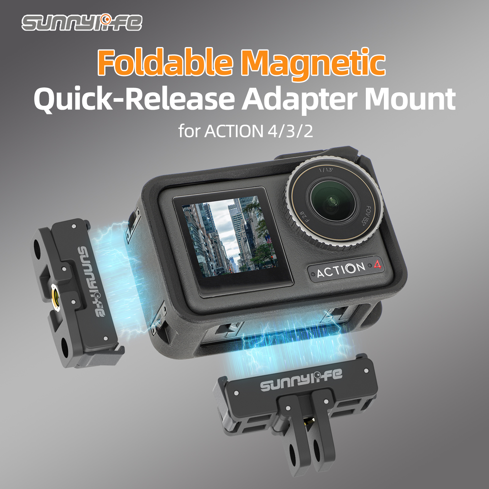 Sunnylife Foldable Magnetic Quick Release Mount Action Camera Selfie ...
