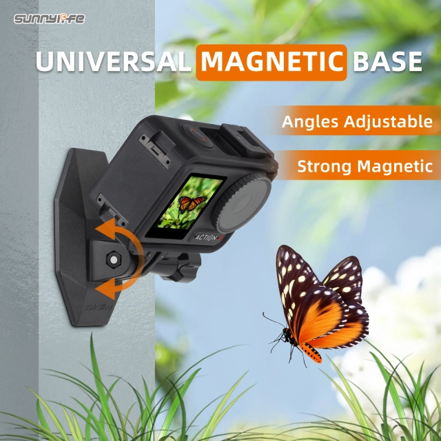 Sunnylife Universal Magnetic Base Action Camera Mount Angles Adjustable for Osmo Pocket 3 ...