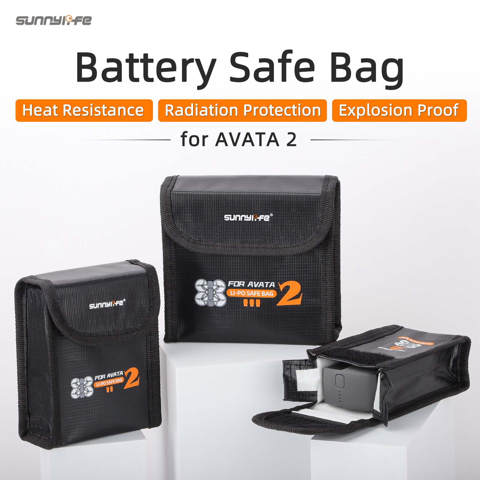 Sunnylife Battery Safe Bag Li-Po Safe Bag Protective Explosion-proof ...